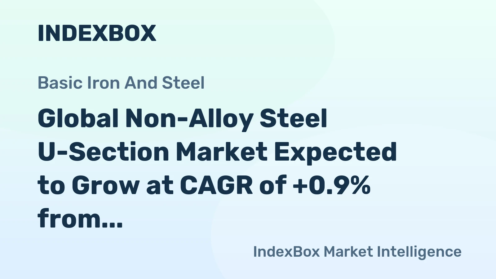 Global Non-Alloy Steel U-Section Market Expected to Grow at CAGR of +0.9% from 2024 to 2035