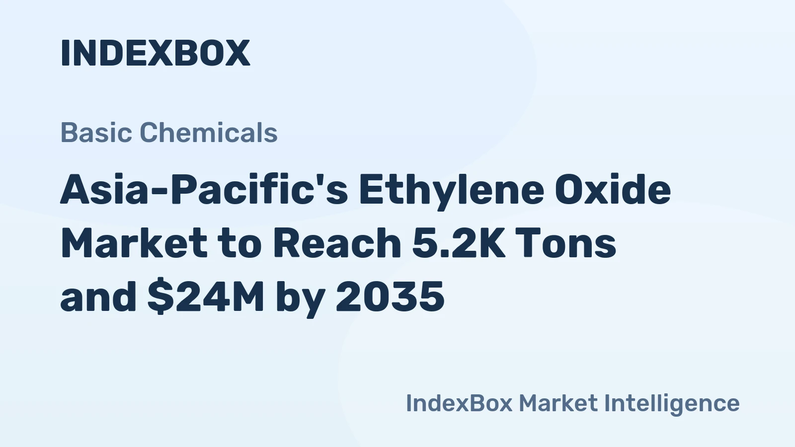 Asia-Pacific's Ethylene Oxide Market to Reach 5.2K Tons and $24M by 2035