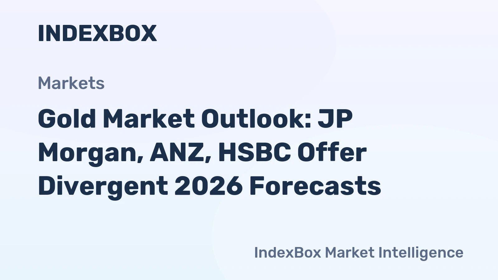 Gold Market Outlook: JP Morgan, ANZ, HSBC Offer Divergent 2026 Forecasts