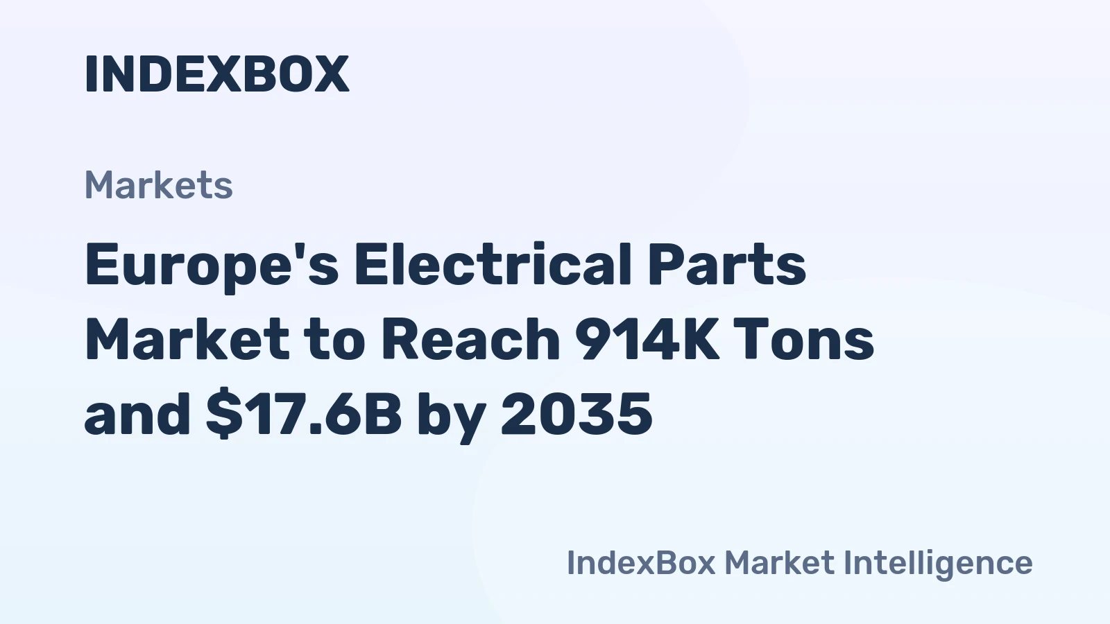 Europe's Electrical Parts Market to Reach 914K Tons and $17.6B by 2035