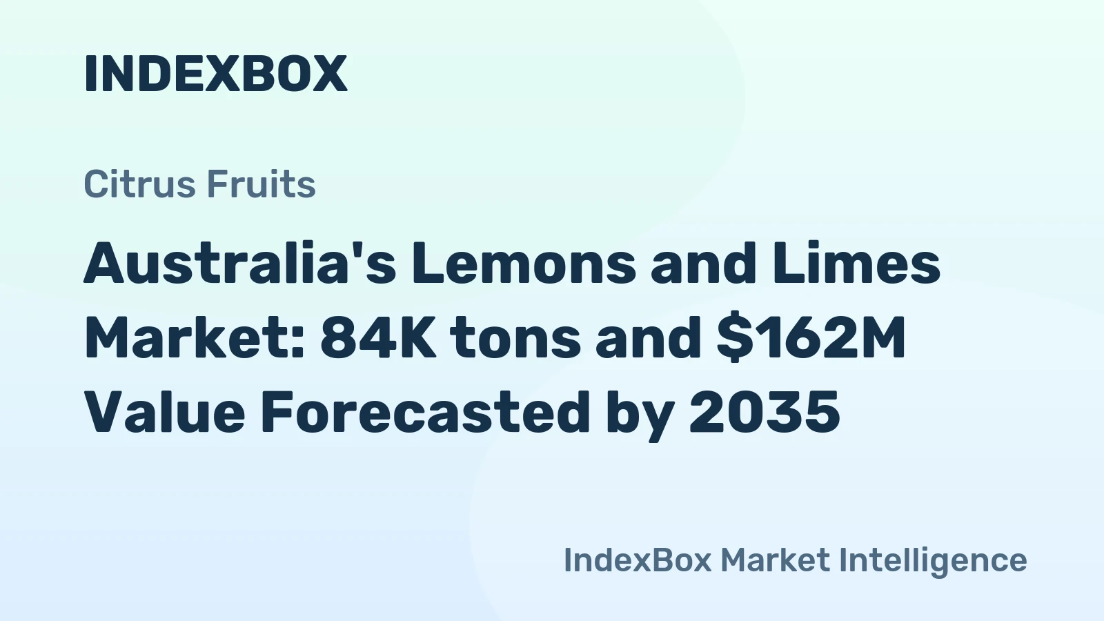 Australia's Lemons and Limes Market: 84K tons and $162M Value Forecasted by 2035
