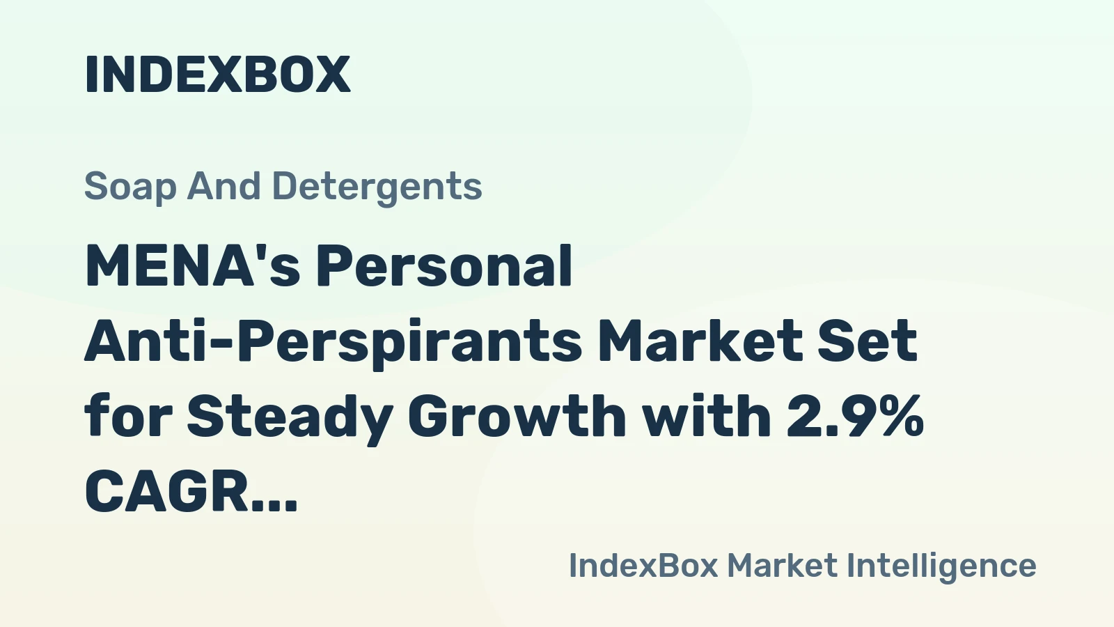 MENA's Personal Anti-Perspirants Market Set for Steady Growth with 2.9% CAGR in Value