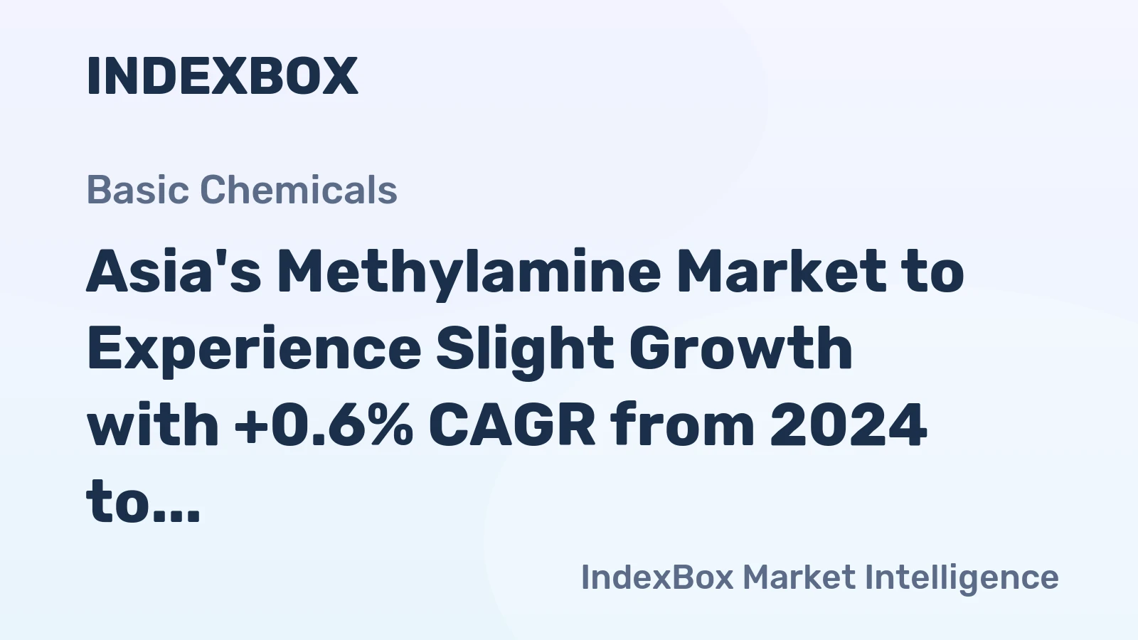 Asia's Methylamine Market to Experience Slight Growth with +0.6% CAGR from 2024 to 2035