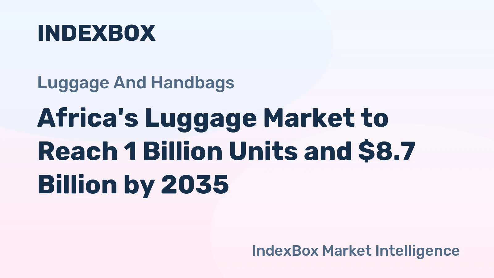 Africa's Luggage Market to Reach 1 Billion Units and $8.7 Billion by 2035