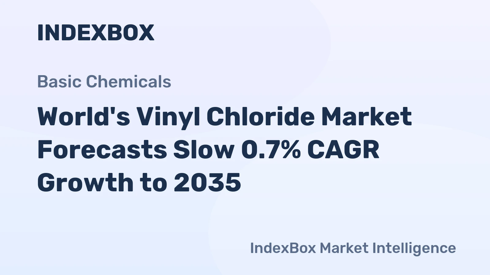 World's Vinyl Chloride Market Forecasts Slow 0.7% CAGR Growth to 2035