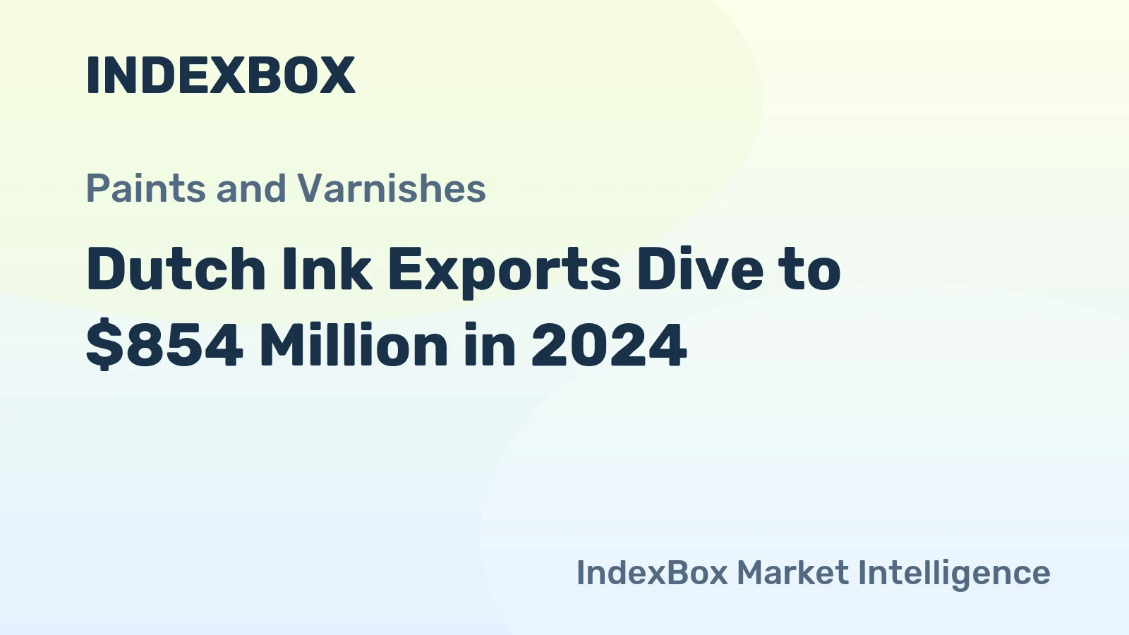 Dutch Ink Exports Dive to $854 Million in 2024