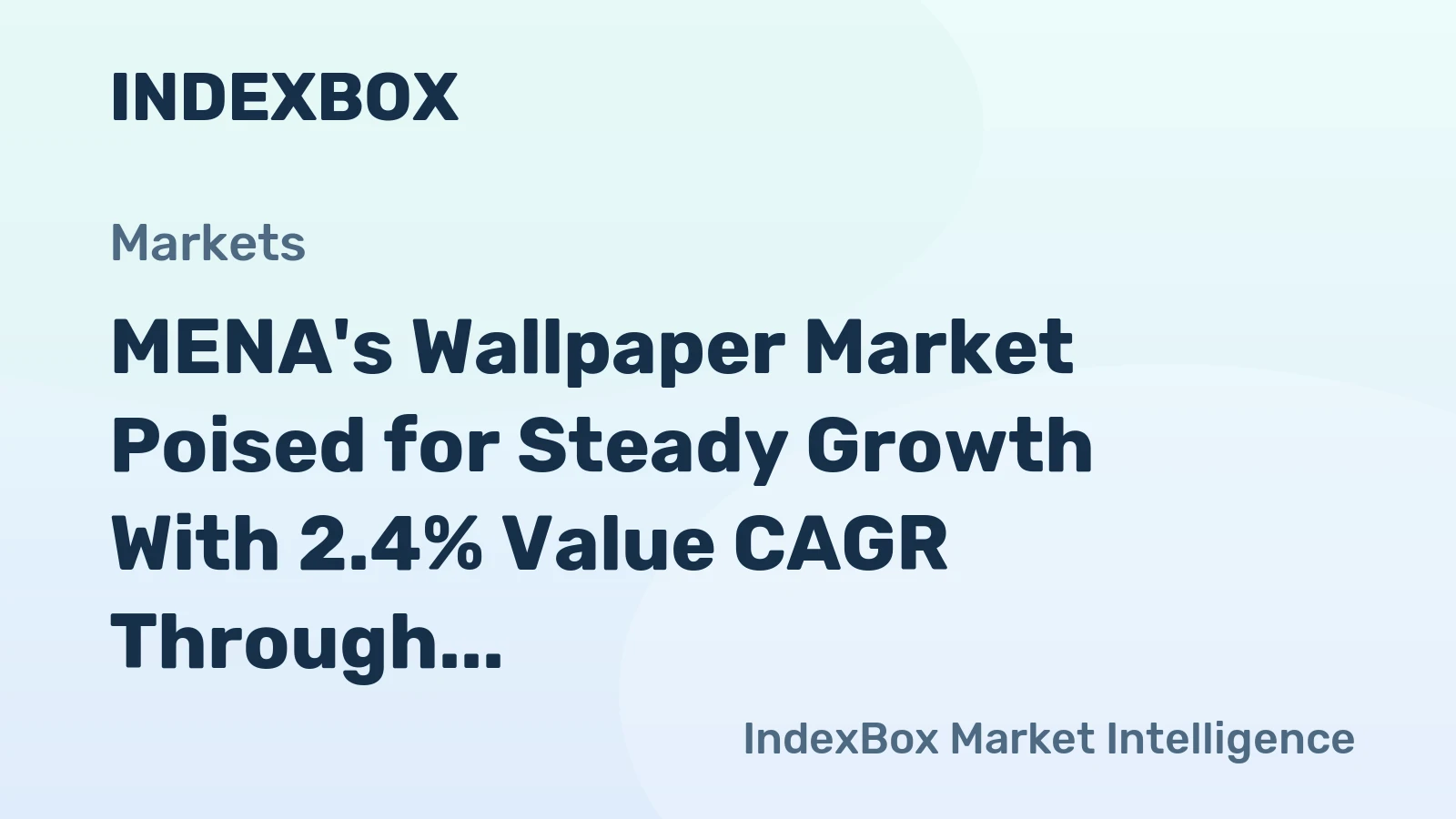 MENA's Wallpaper Market Poised for Steady Growth With 2.4% Value CAGR Through 2035