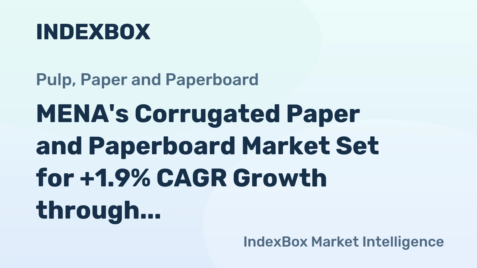MENA's Corrugated Paper and Paperboard Market Set for +1.9% CAGR Growth through 2035