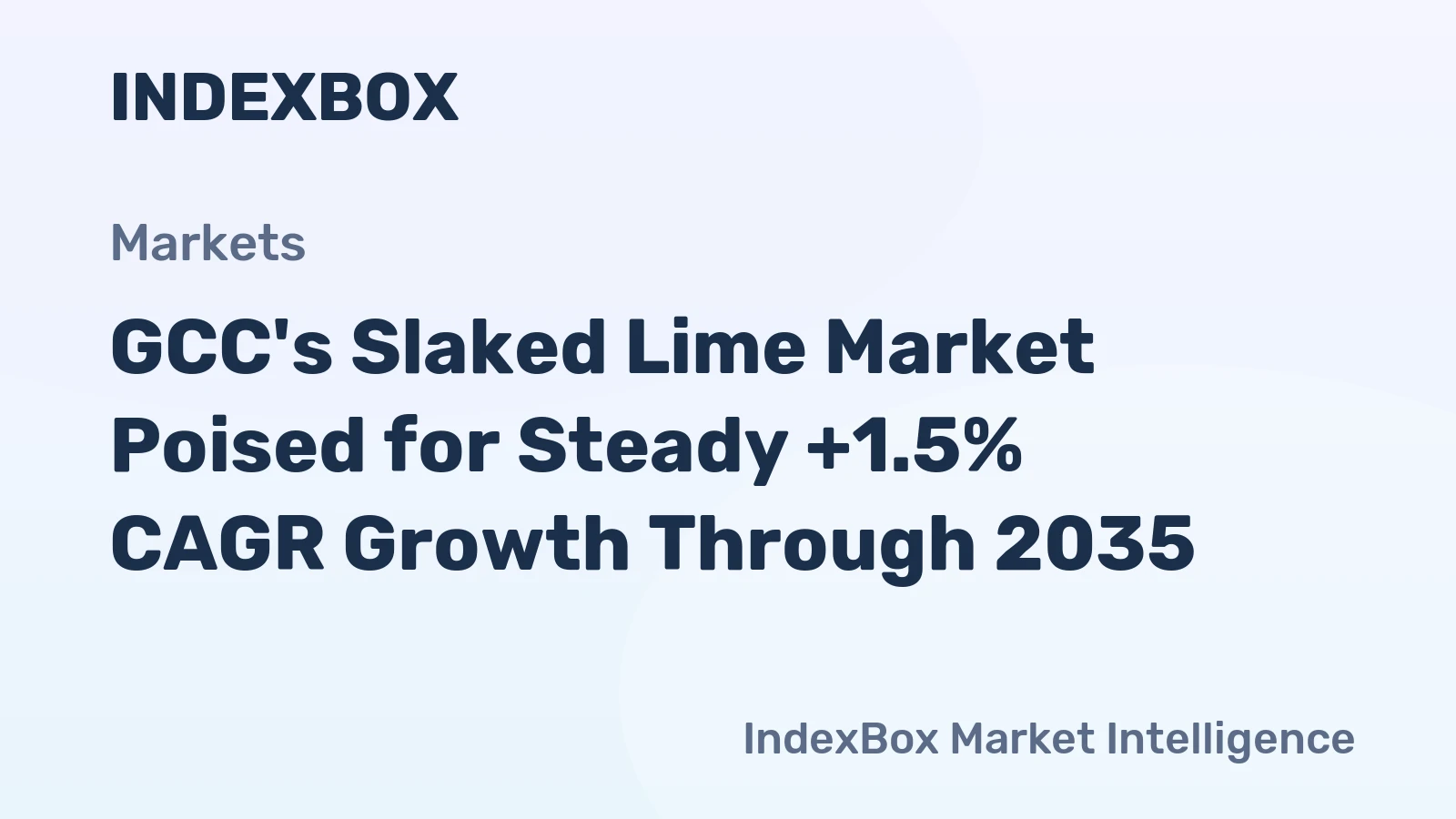 GCC's Slaked Lime Market Poised for Steady +1.5% CAGR Growth Through 2035
