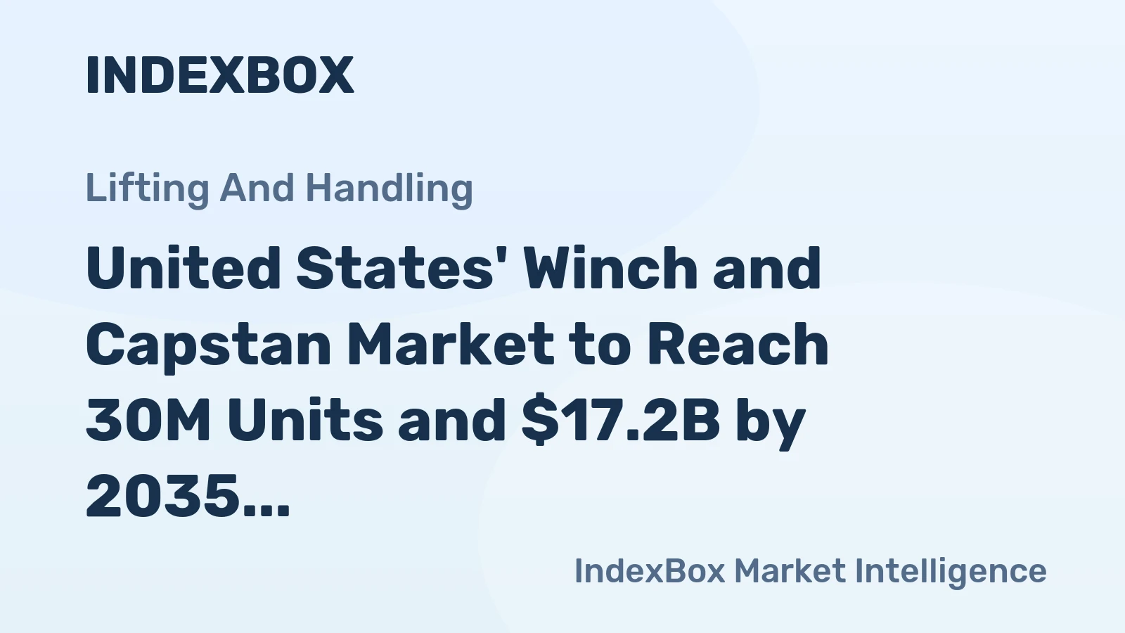 United States' Winch and Capstan Market to Reach 30M Units and $17.2B by 2035