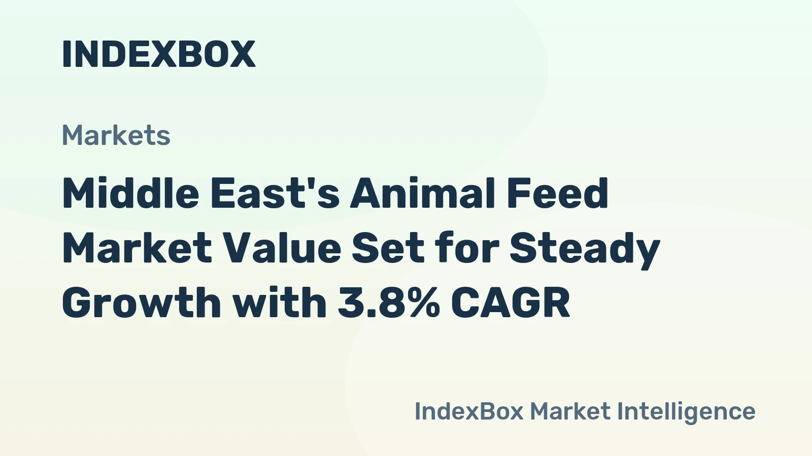 Middle East's Animal Feed Market Value Set for Steady Growth with 3.8% CAGR