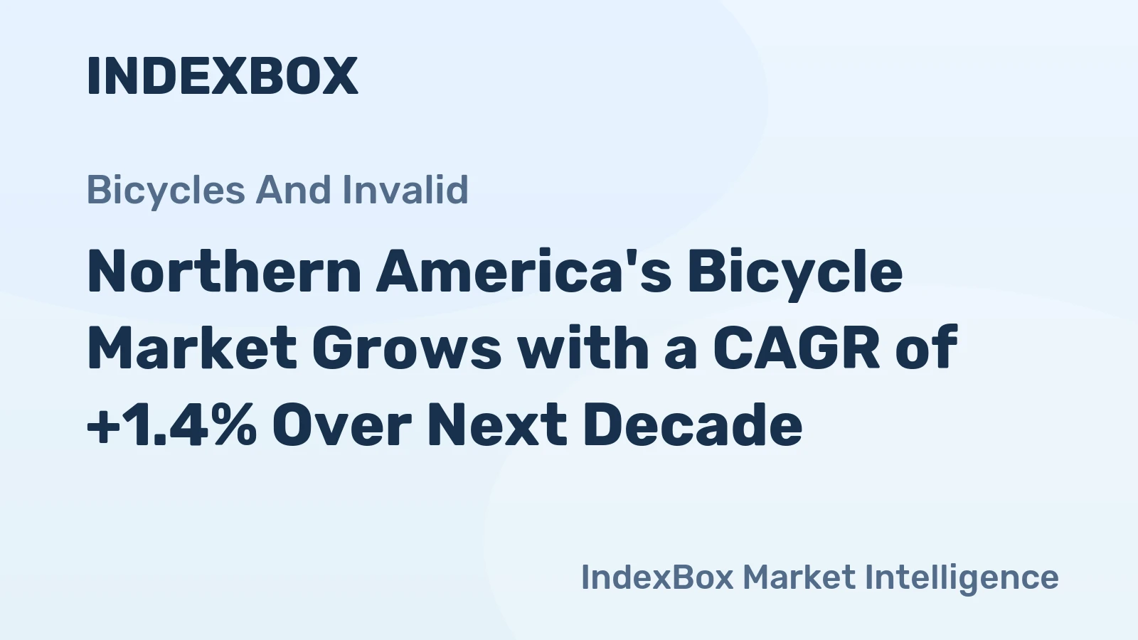 Northern America's Bicycle Market Grows with a CAGR of +1.4% Over Next Decade