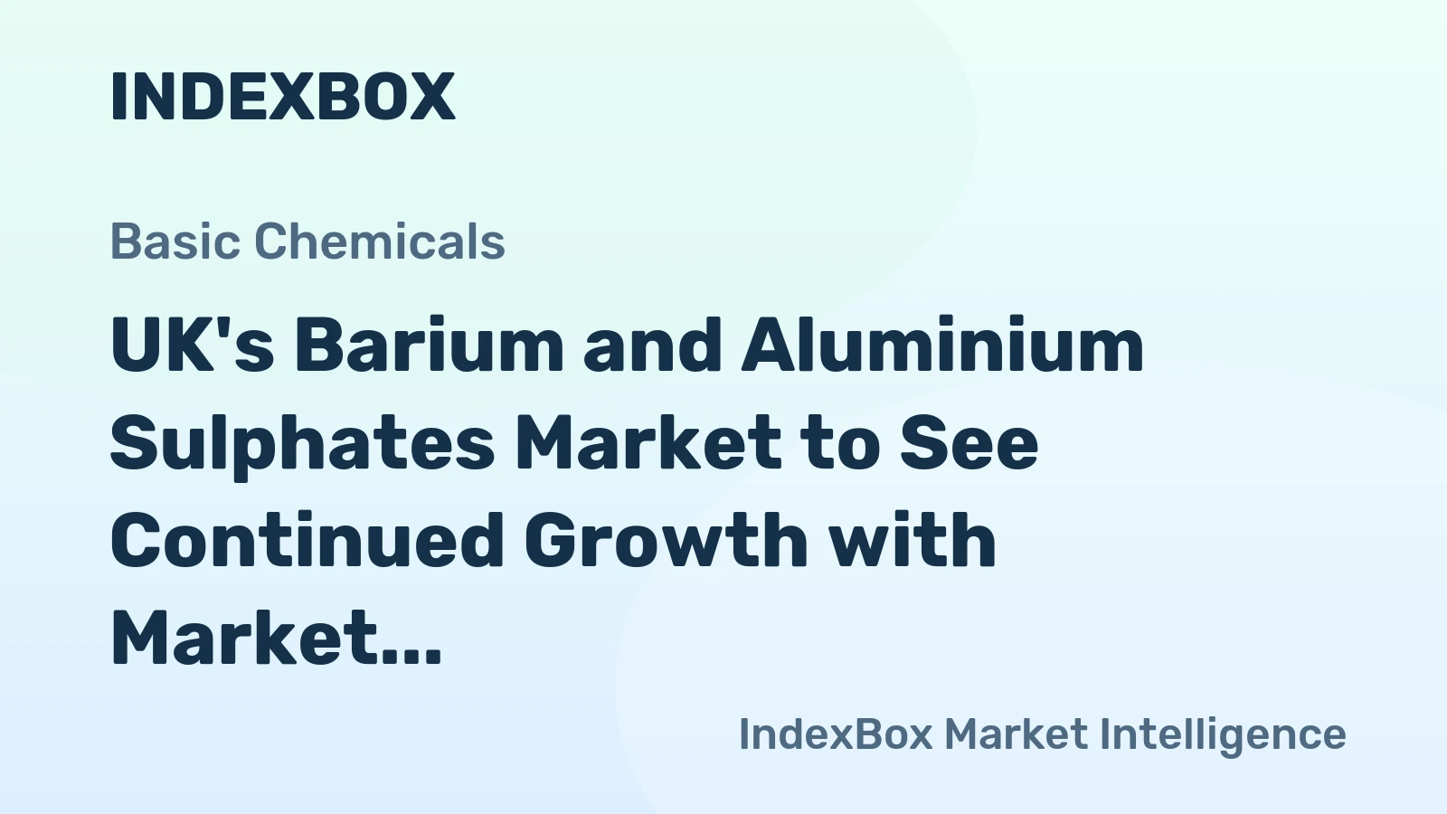 UK's Barium and Aluminium Sulphates Market to See Continued Growth with Market Volume Reaching 101K tons and Market Value Reaching $91M by 2035