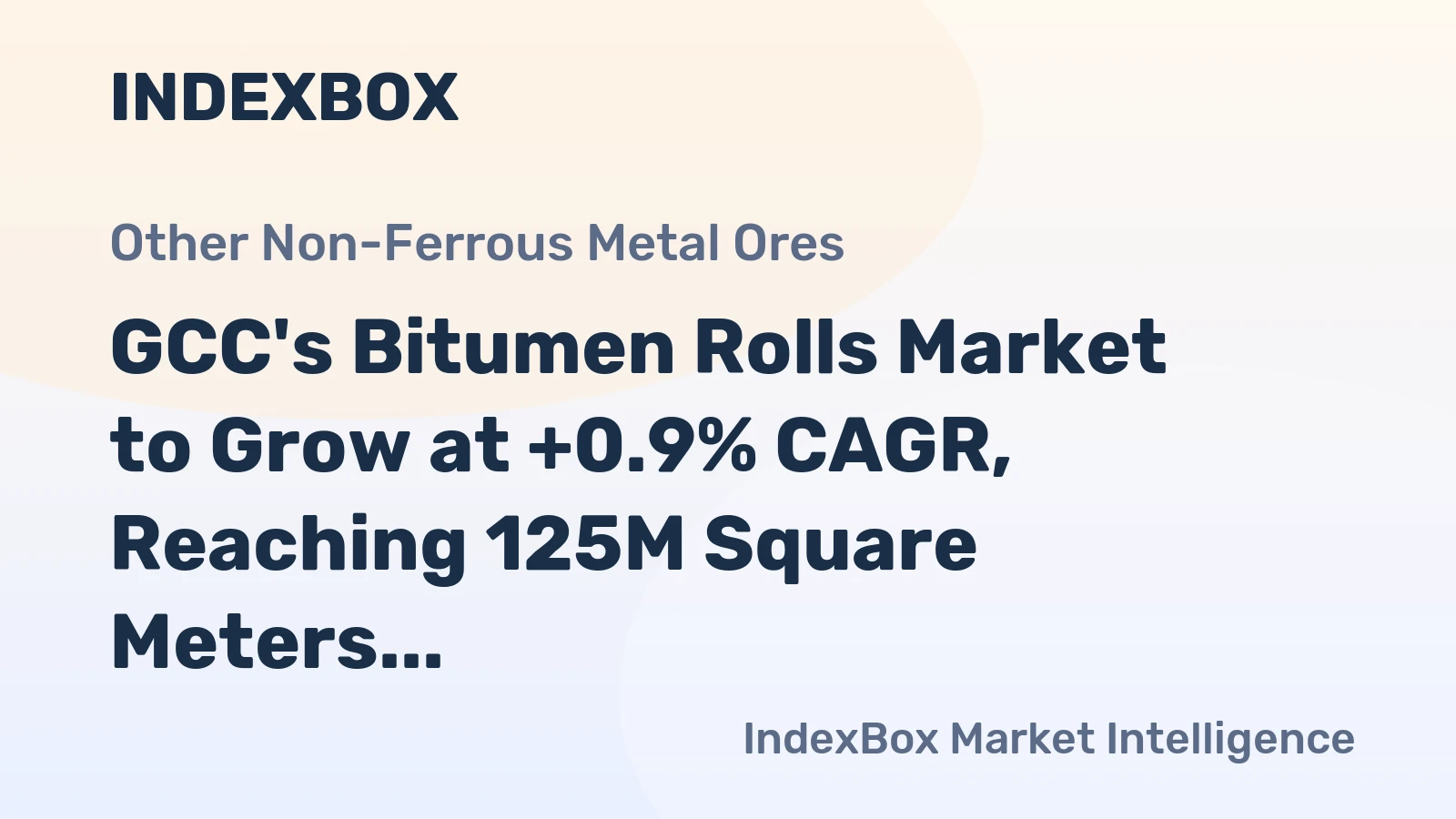 GCC's Bitumen Rolls Market to Grow at +0.9% CAGR, Reaching 125M Square Meters by 2035, Valued at $362M