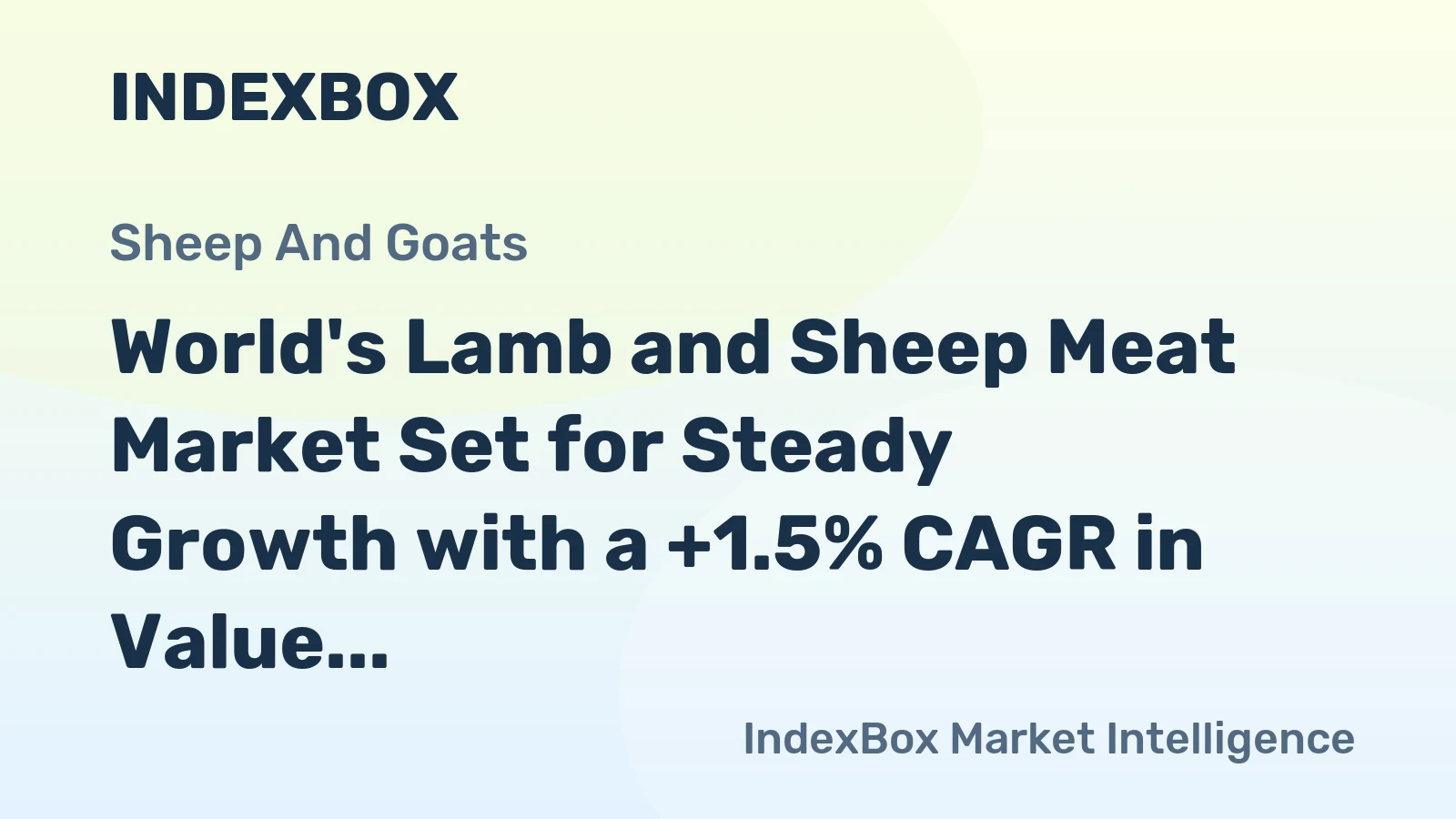 World's Lamb and Sheep Meat Market Set for Steady Growth with a +1.5% CAGR in Value Through 2035
