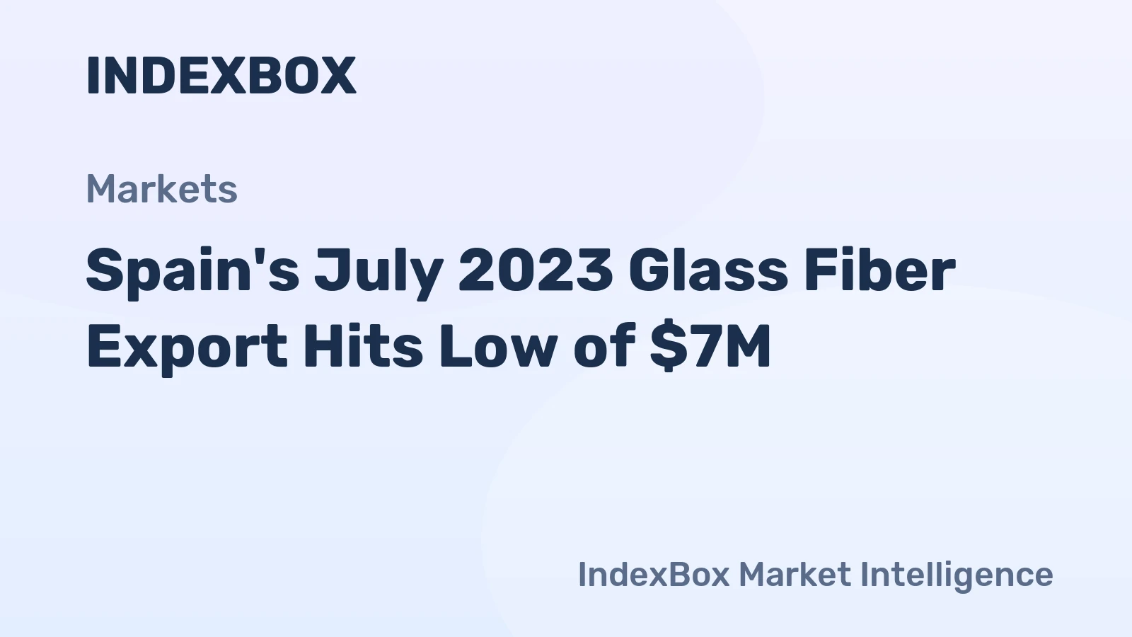 Spain's July 2023 Glass Fiber Export Hits Low of $7M