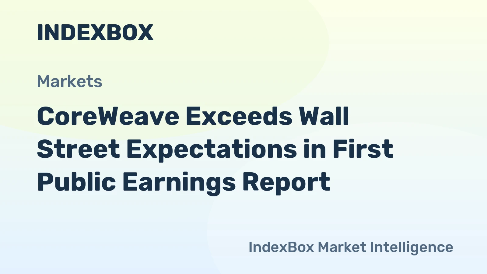 CoreWeave Exceeds Wall Street Expectations in First Public Earnings Report