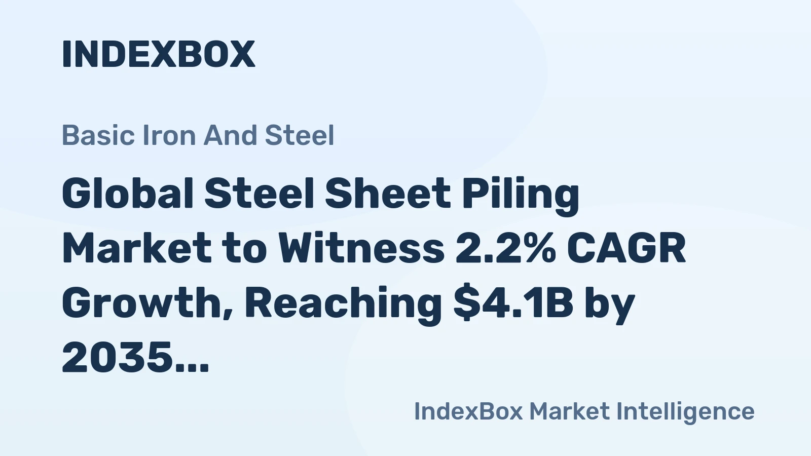 Global Steel Sheet Piling Market to Witness 2.2% CAGR Growth, Reaching $4.1B by 2035