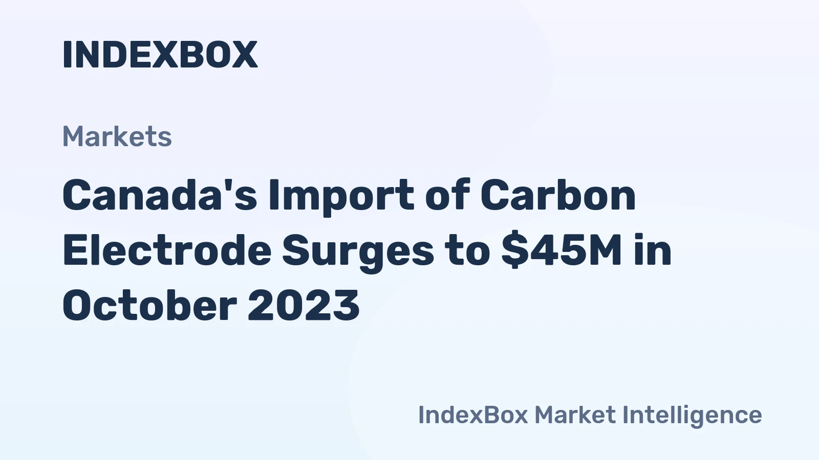 Canada's Import of Carbon Electrode Surges to $45M in October 2023