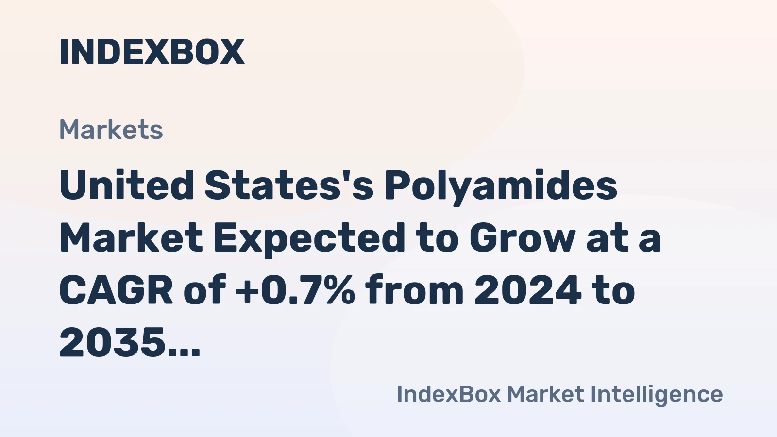United States's Polyamides Market Expected to Grow at a CAGR of +0.7% from 2024 to 2035, Reaching 1.6M Tons