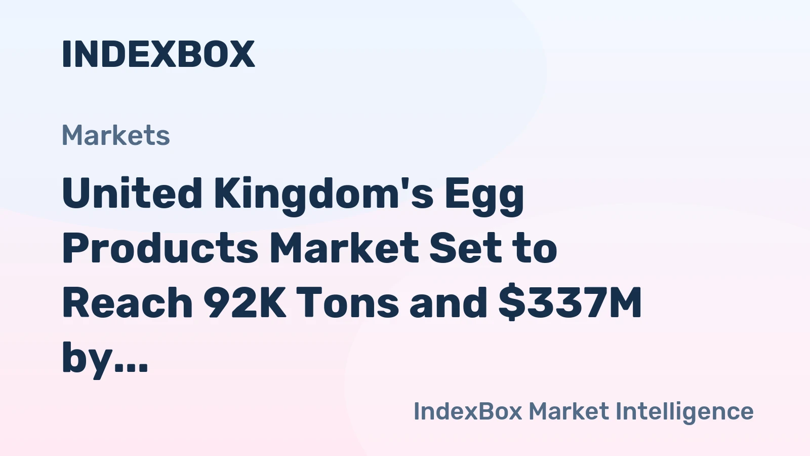 United Kingdom's Egg Products Market Set to Reach 92K Tons and $337M by 2035