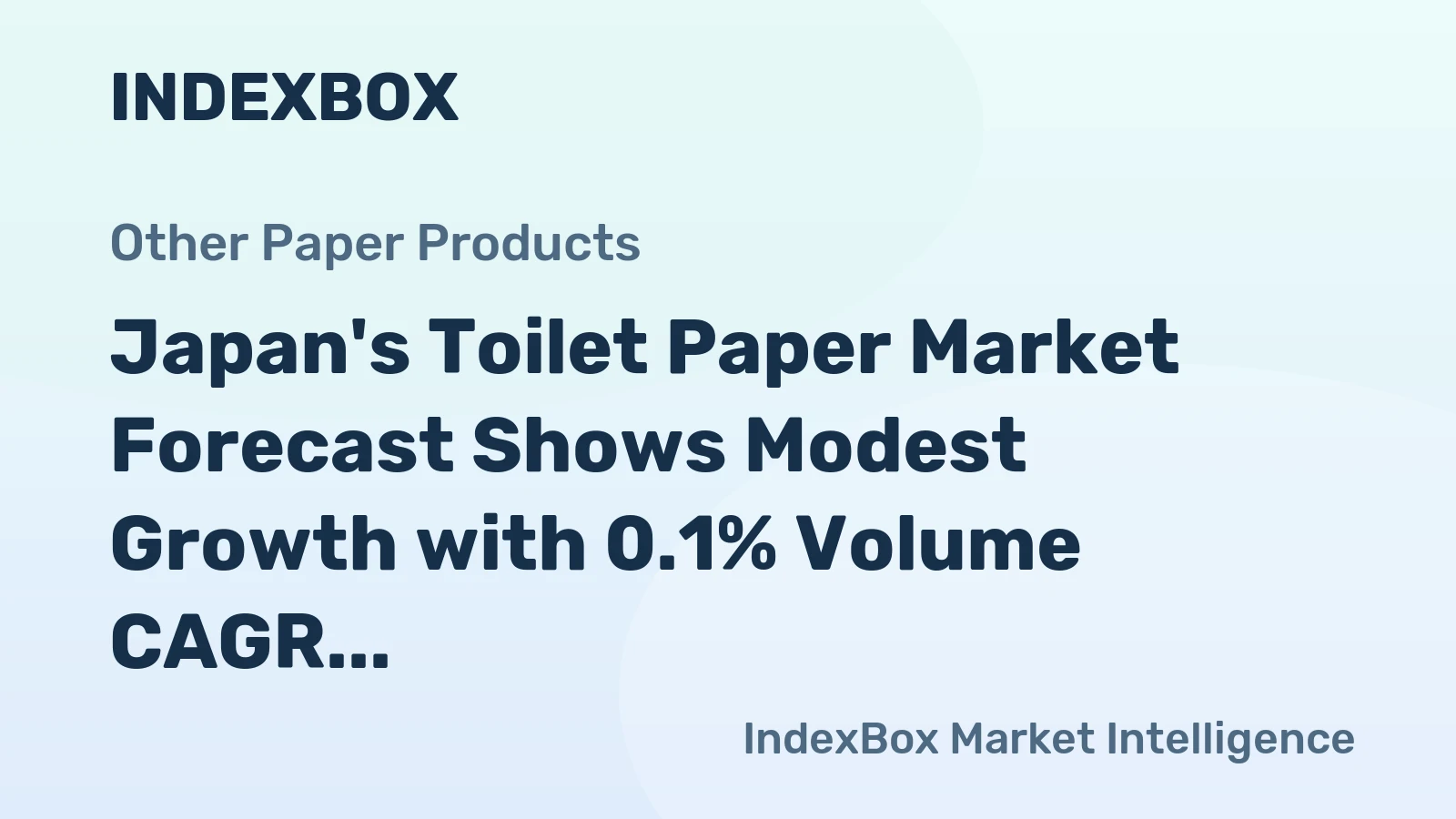 Japan's Toilet Paper Market Forecast Shows Modest Growth with 0.1% Volume CAGR Through 2035