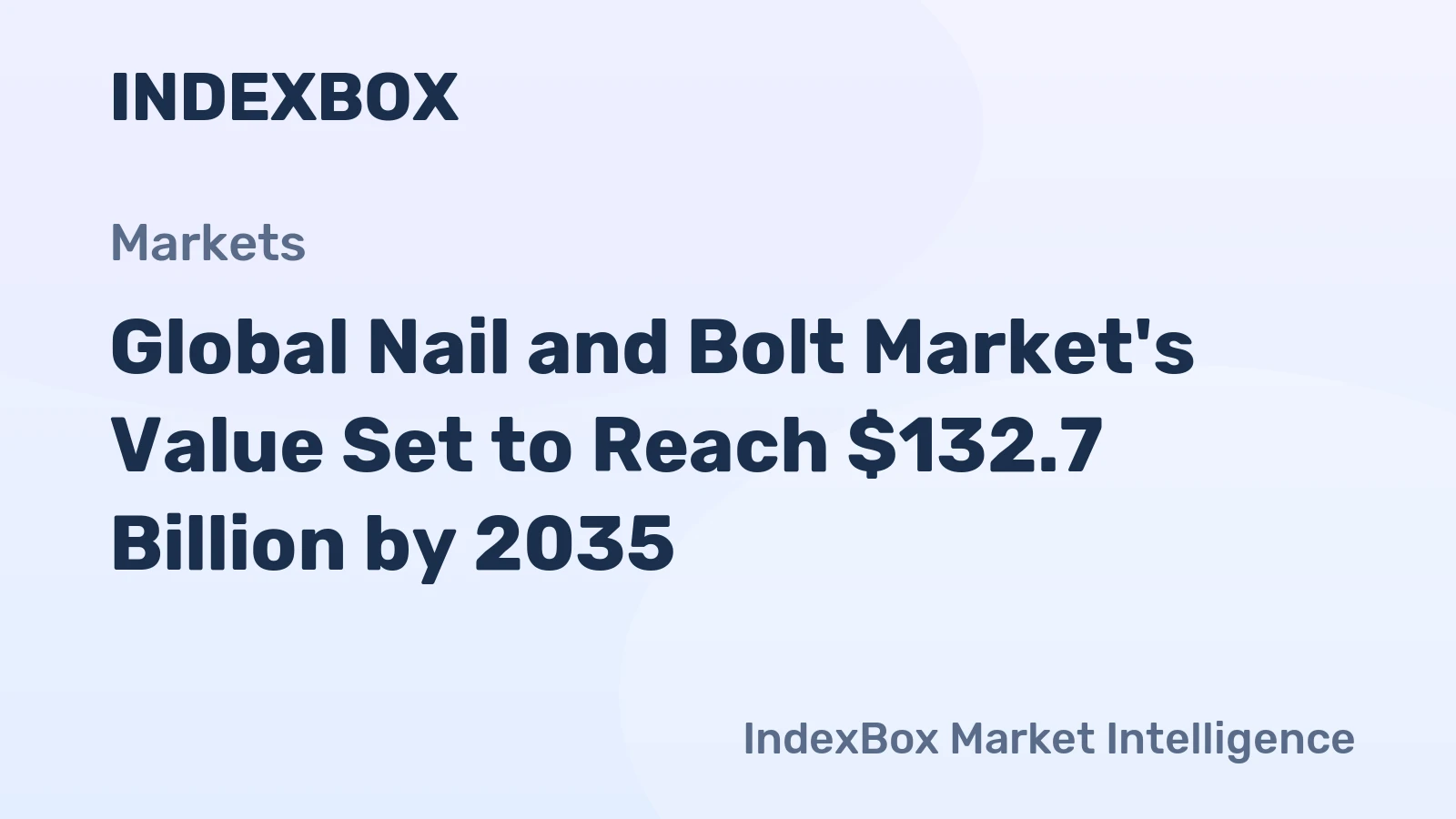 Global Nail and Bolt Market's Value Set to Reach $132.7 Billion by 2035