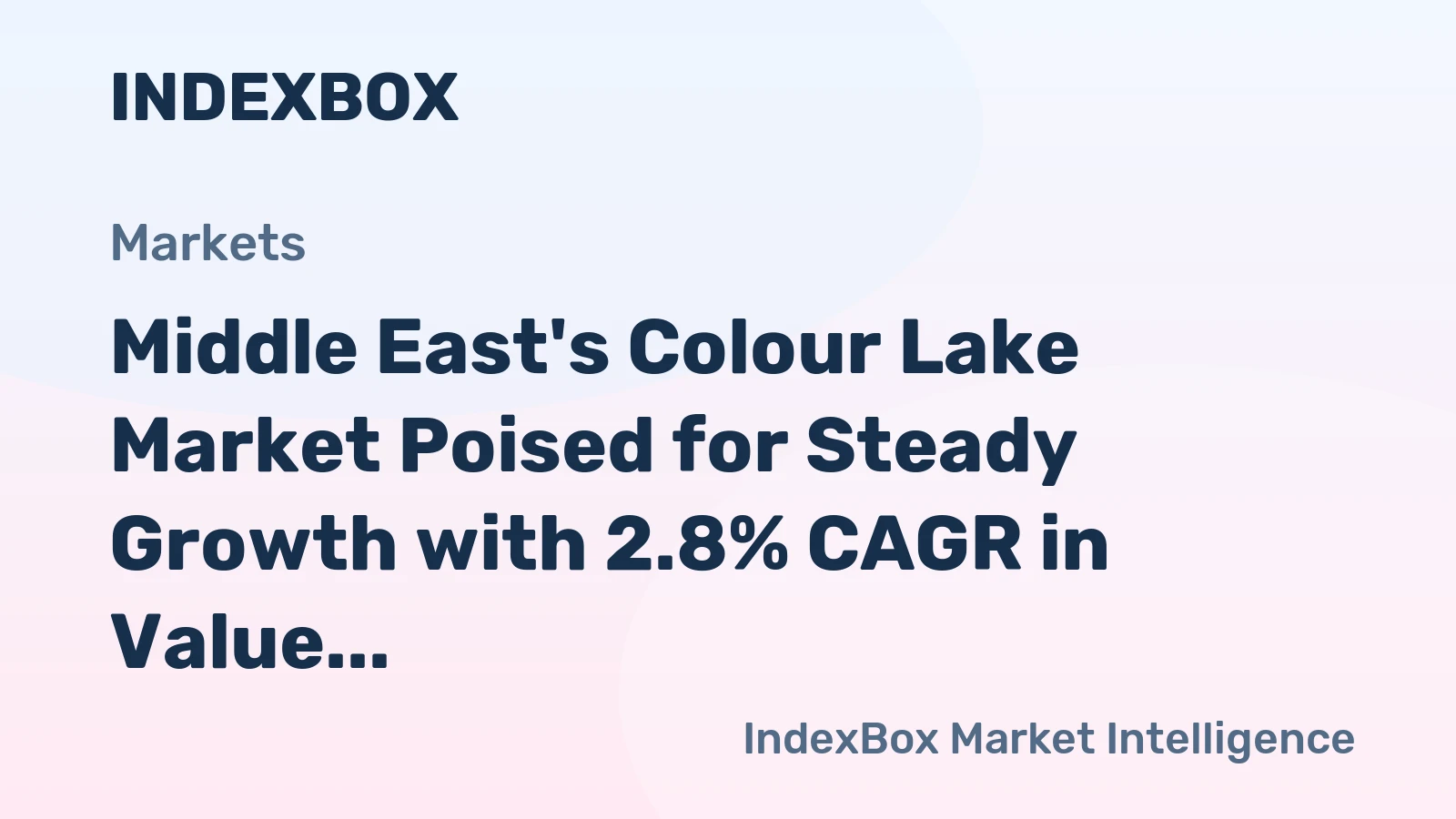 Middle East's Colour Lake Market Poised for Steady Growth with 2.8% CAGR in Value Through 2035