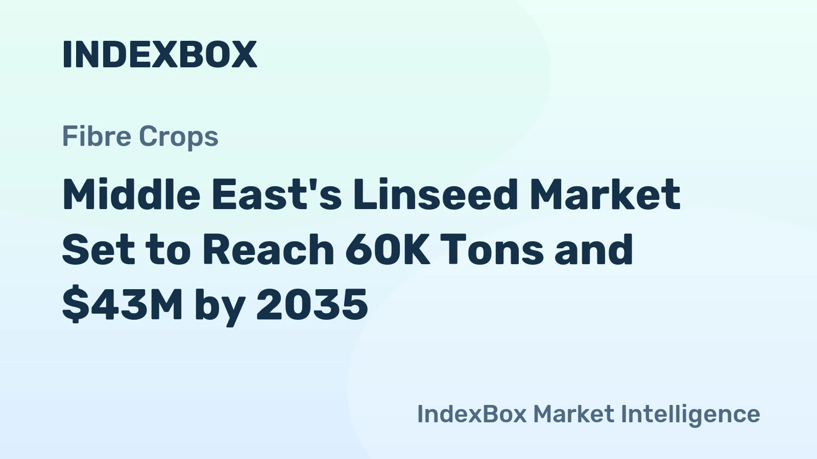 Middle East's Linseed Market Set to Reach 60K Tons and $43M by 2035