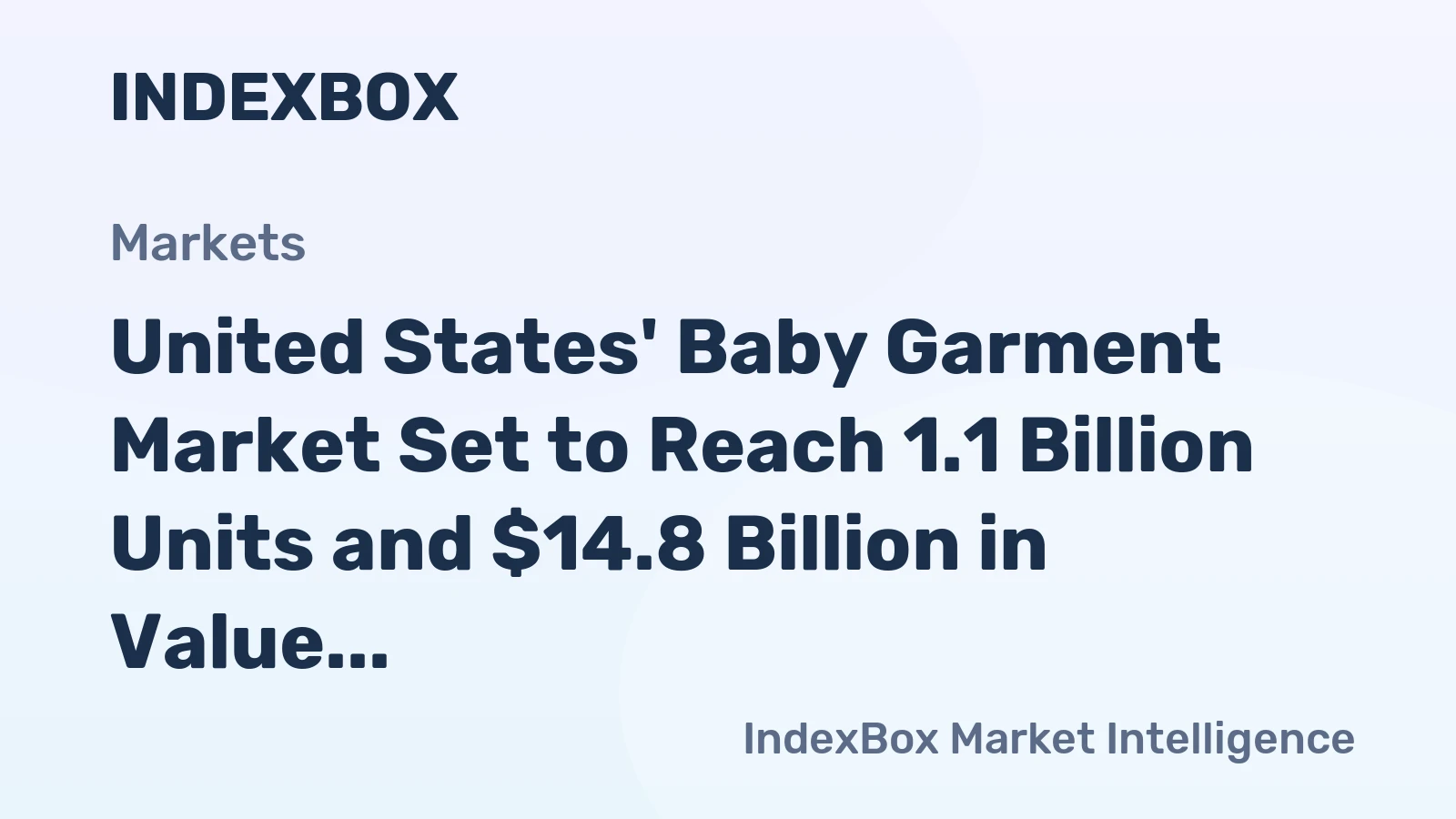 United States' Baby Garment Market Set to Reach 1.1 Billion Units and $14.8 Billion in Value by 2035