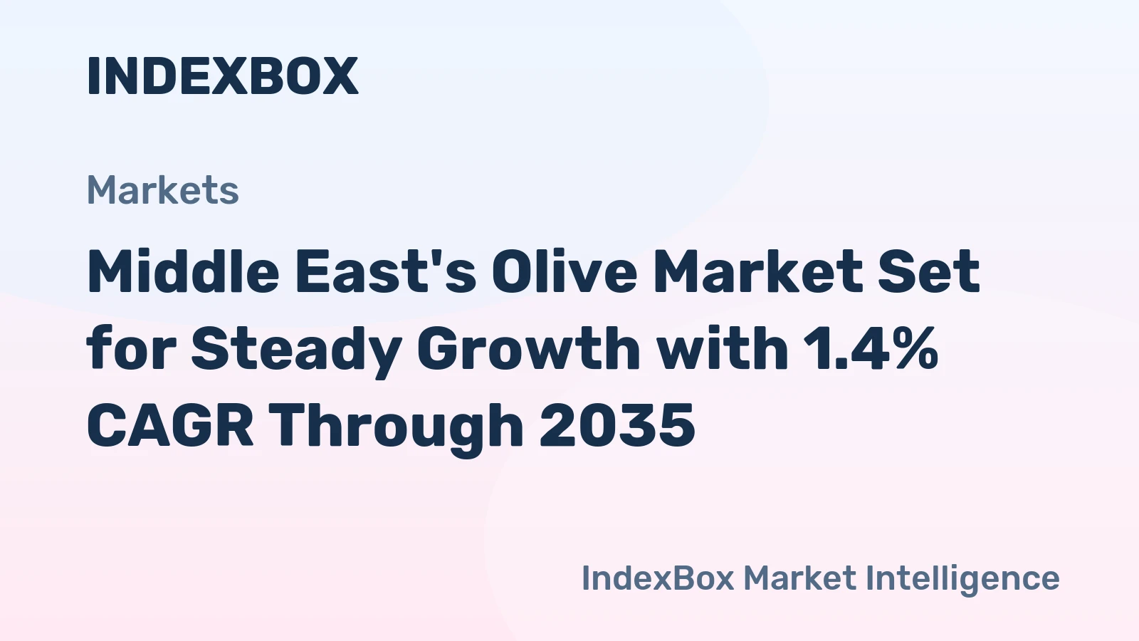 Middle East's Olive Market Set for Steady Growth with 1.4% CAGR Through 2035