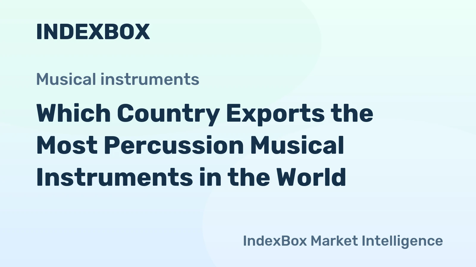 Which Country Exports the Most Percussion Musical Instruments in the World?