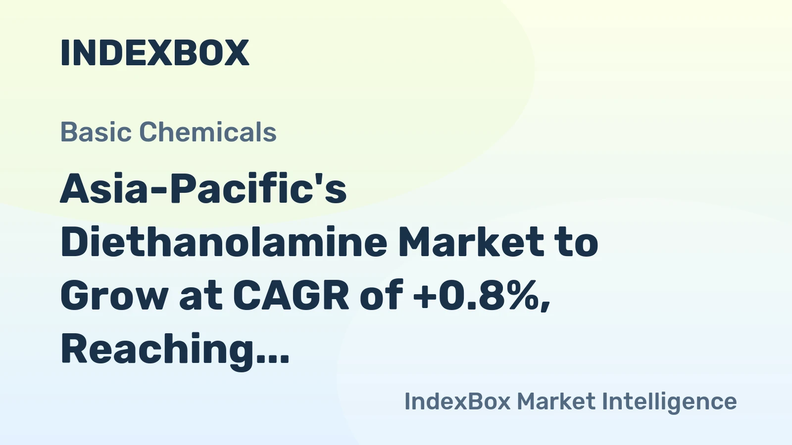 Asia-Pacific's Diethanolamine Market to Grow at CAGR of +0.8%, Reaching 130K tons by 2035