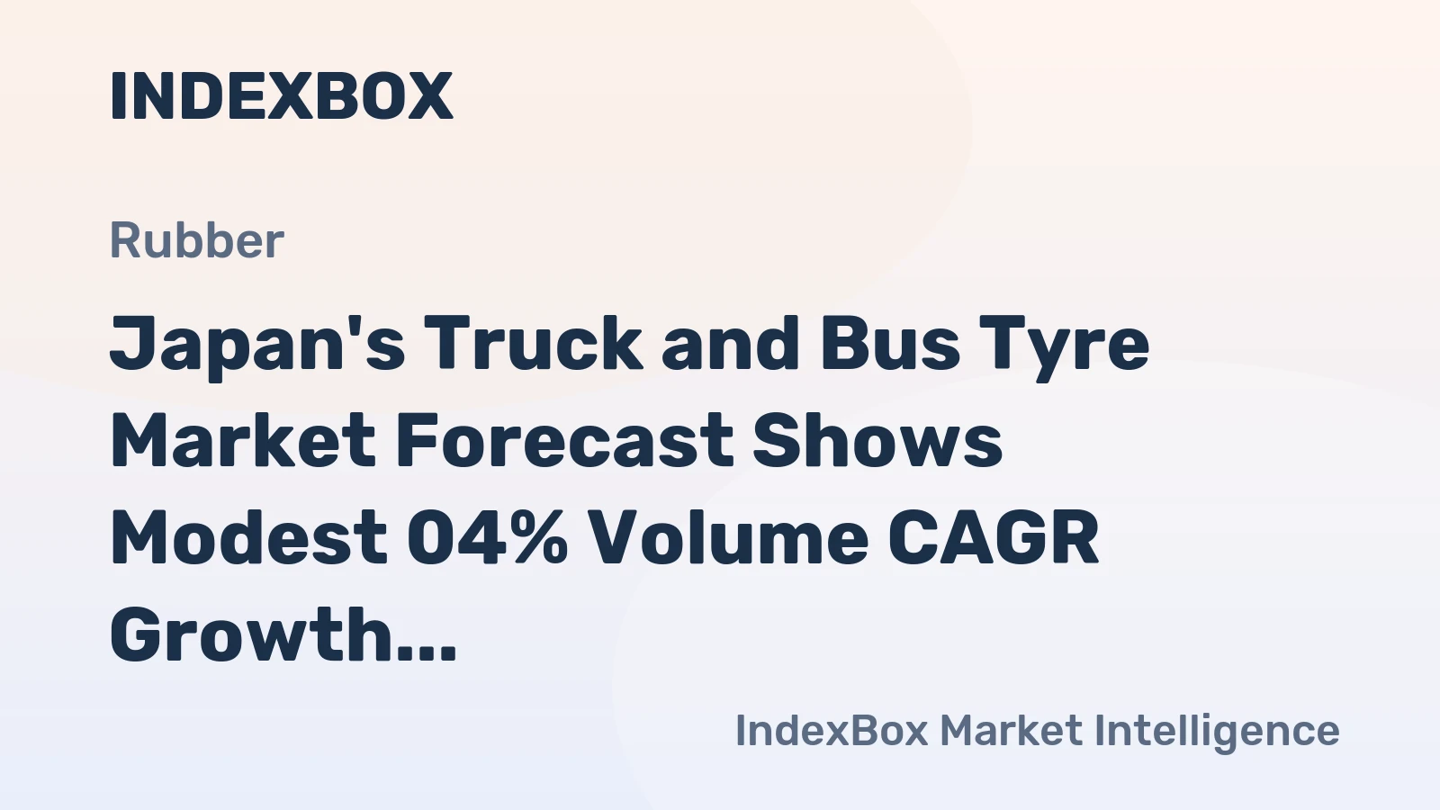 Japan's Truck and Bus Tyre Market Forecast Shows Modest 04% Volume CAGR Growth Through 2035
