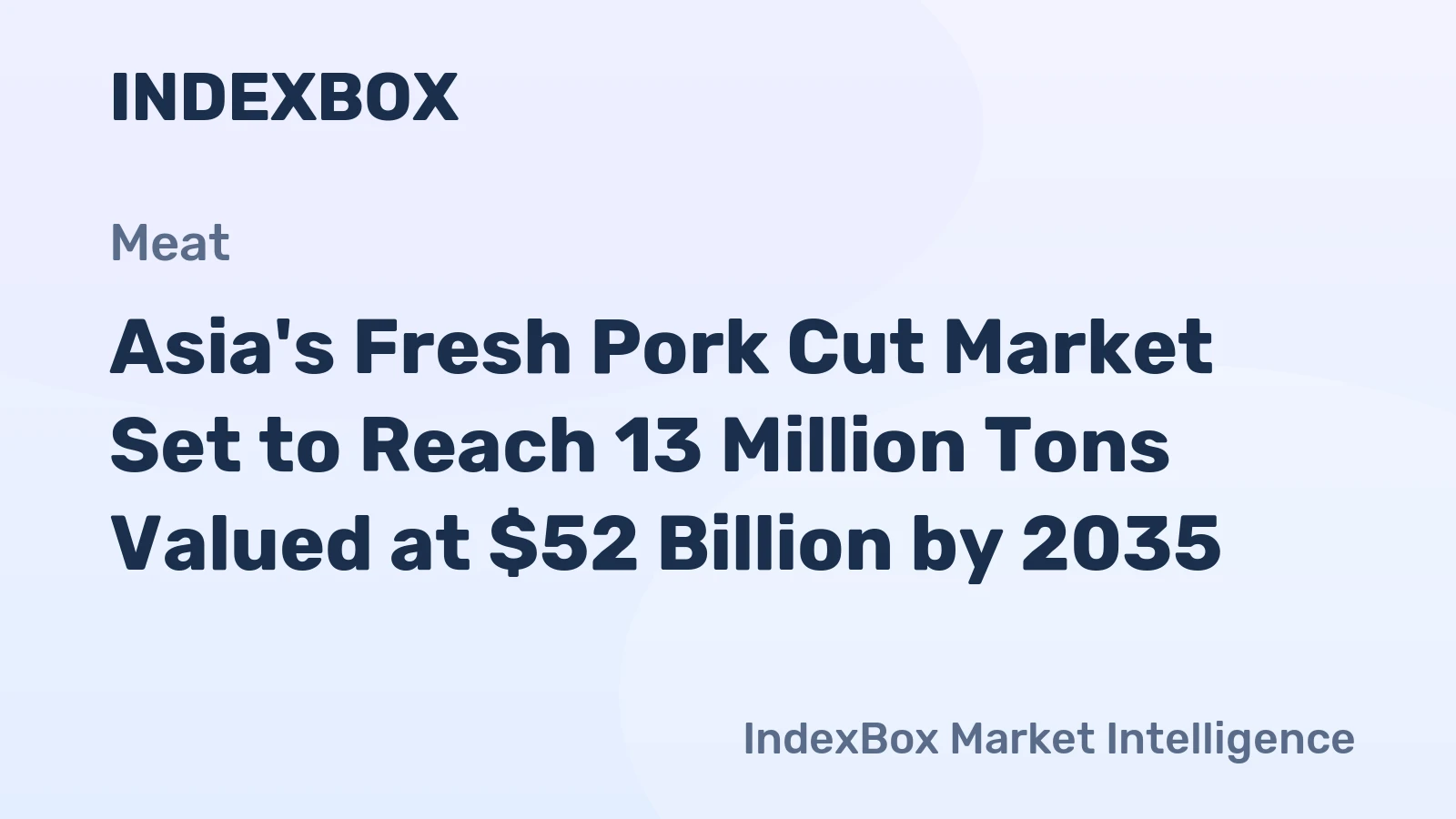 Asia's Fresh Pork Cut Market Set to Reach 13 Million Tons Valued at $52 Billion by 2035