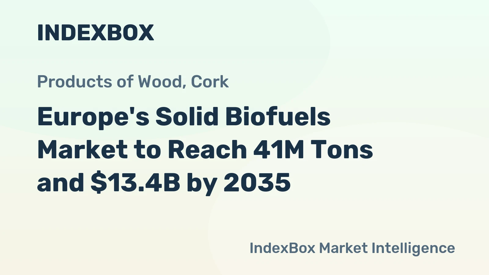 Europe's Solid Biofuels Market to Reach 41M Tons and $13.4B by 2035