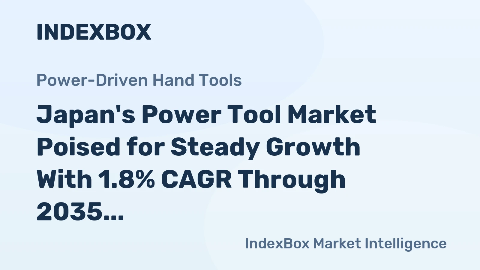 Japan's Power Tool Market Poised for Steady Growth With 1.8% CAGR Through 2035