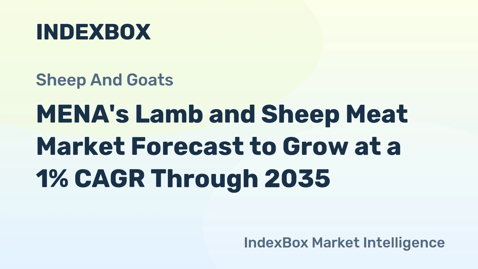 MENA's Lamb and Sheep Meat Market Forecast to Grow at a 1% CAGR Through 2035
