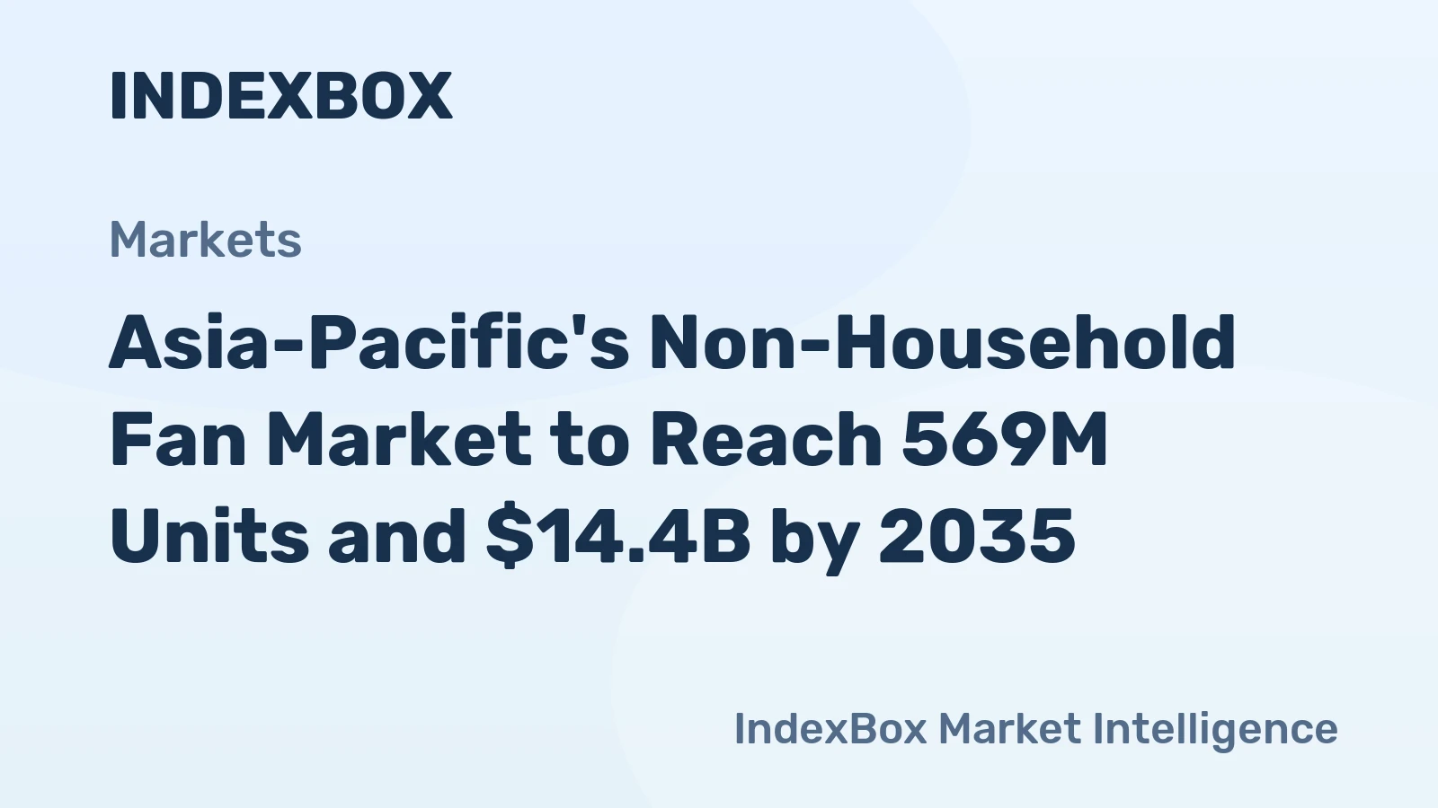 Asia-Pacific's Non-Household Fan Market to Reach 569M Units and $14.4B by 2035