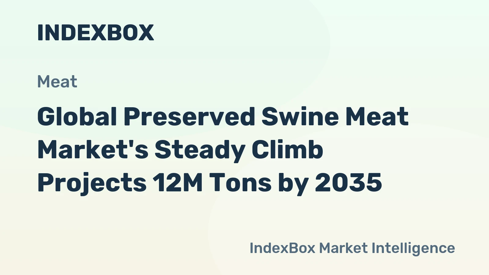 Global Preserved Swine Meat Market's Steady Climb Projects 12M Tons by 2035