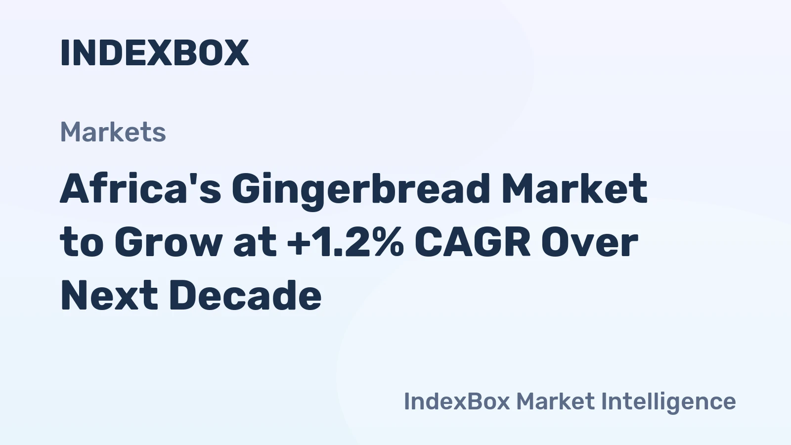 Africa's Gingerbread Market to Grow at +1.2% CAGR Over Next Decade
