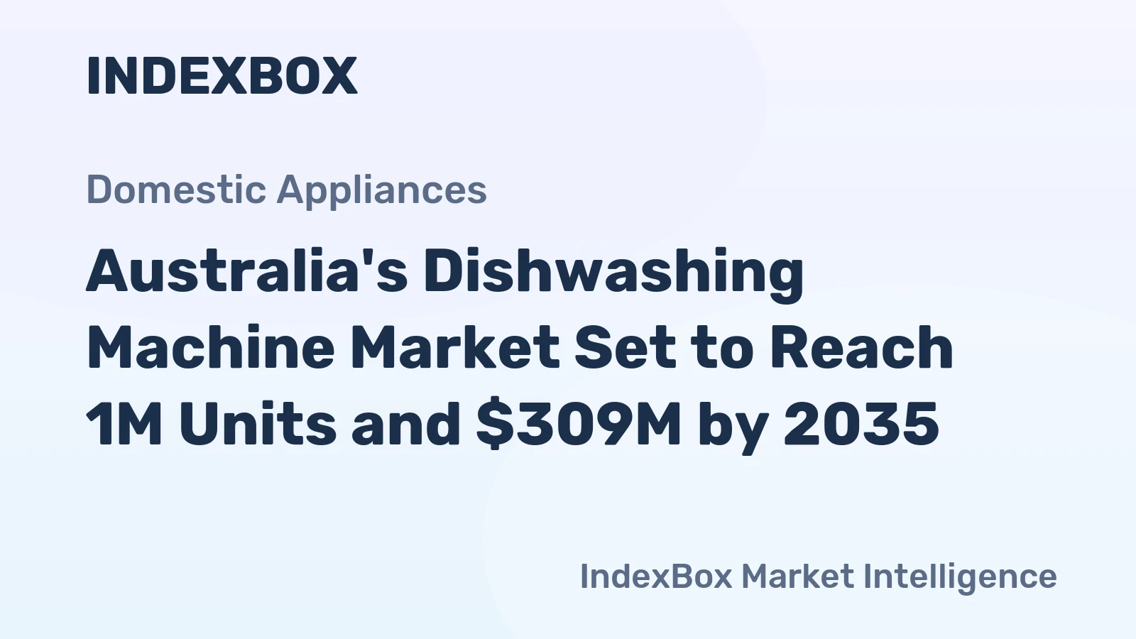 Australia's Dishwashing Machine Market Set to Reach 1M Units and $309M by 2035