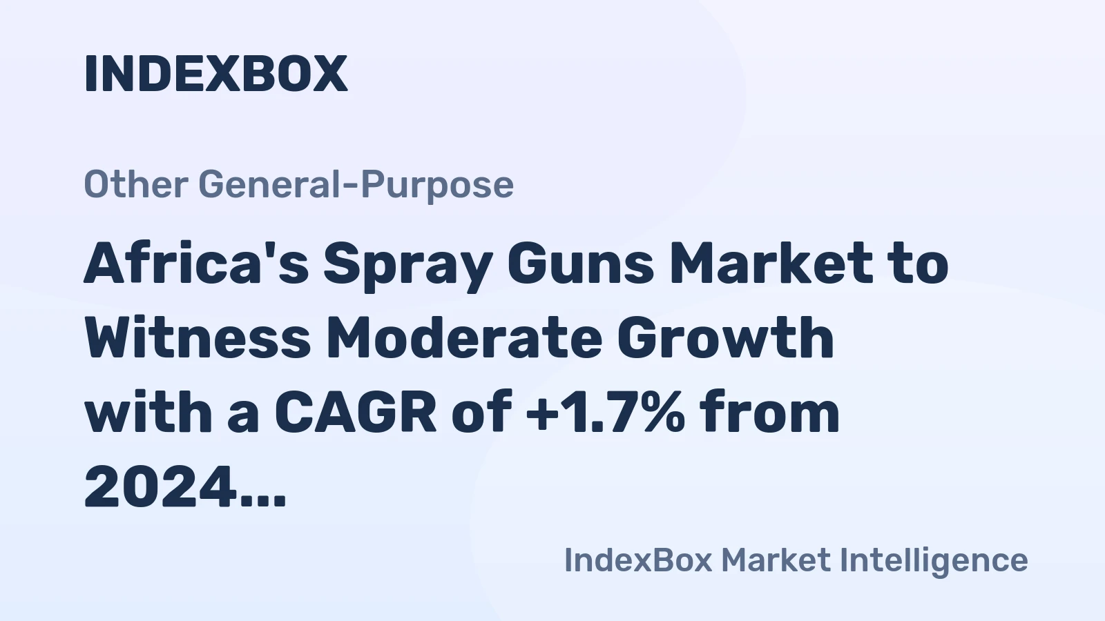 Africa's Spray Guns Market to Witness Moderate Growth with a CAGR of +1.7% from 2024 to 2035