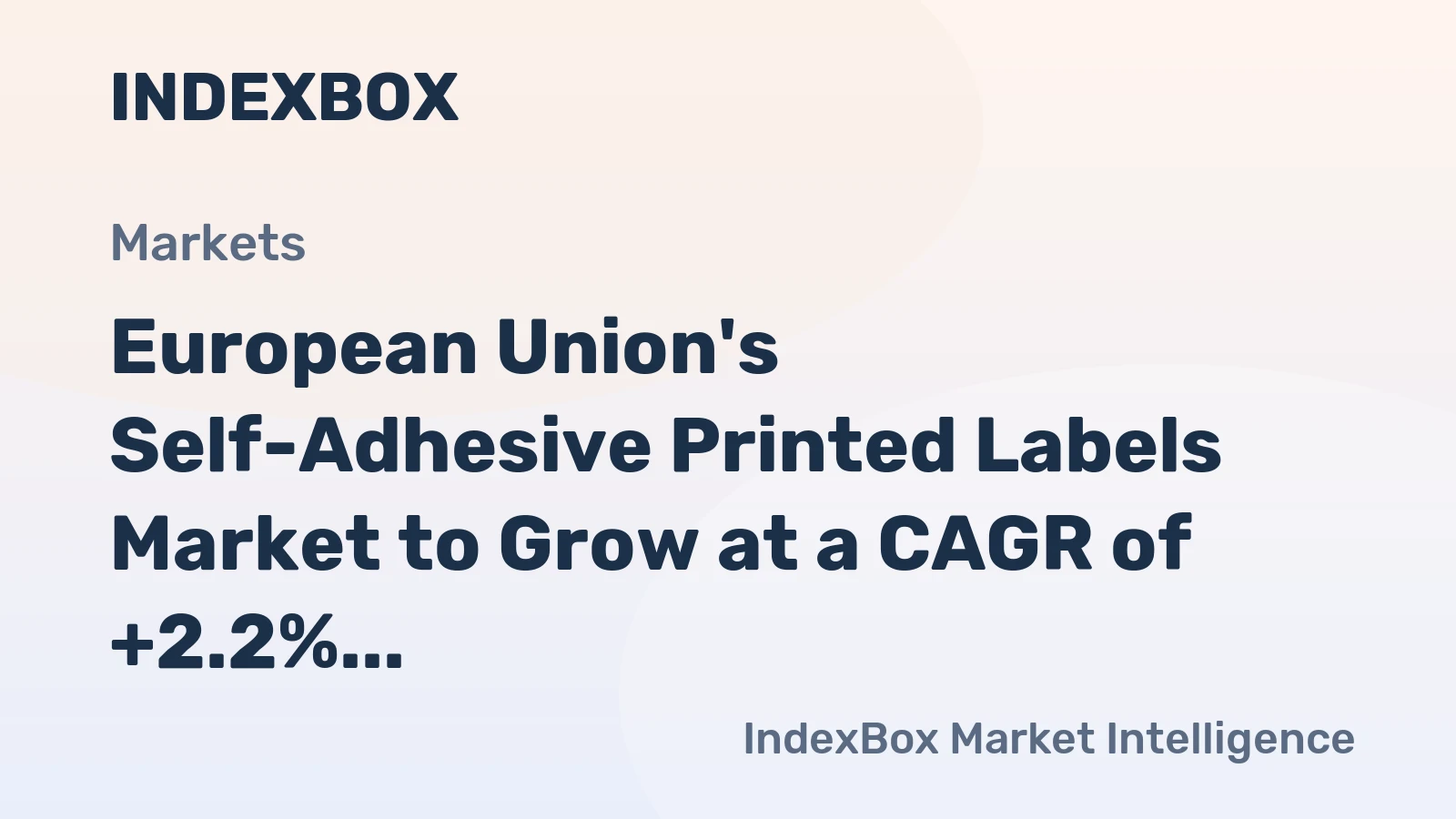 European Union's Self-Adhesive Printed Labels Market to Grow at a CAGR of +2.2% until 2035