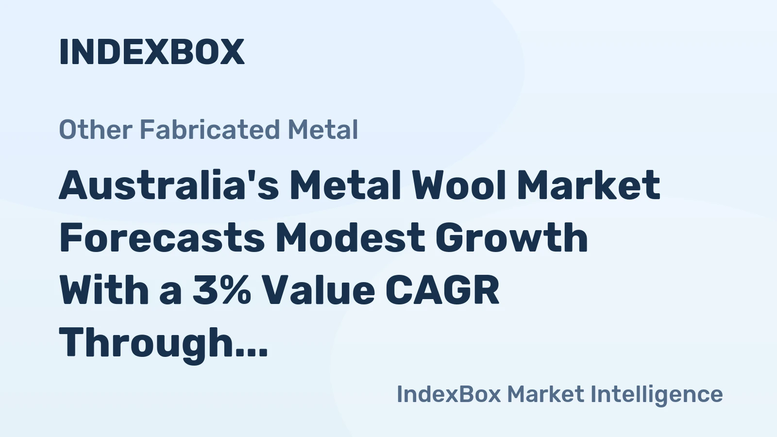 Australia's Metal Wool Market Forecasts Modest Growth With a 3% Value CAGR Through 2035