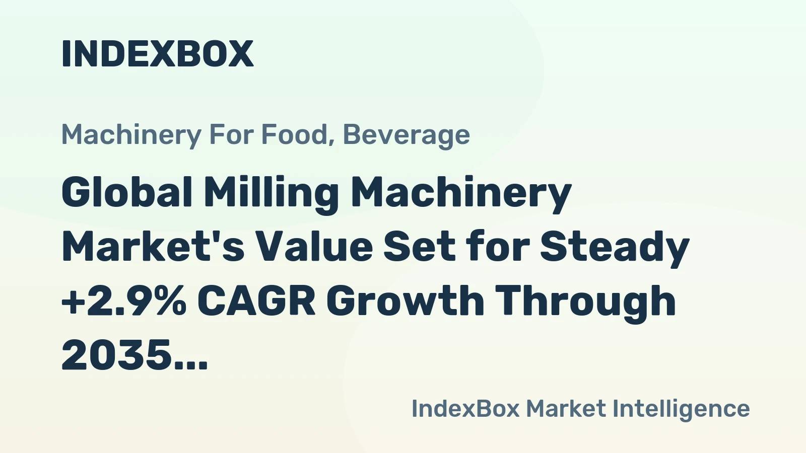 Global Milling Machinery Market's Value Set for Steady +2.9% CAGR Growth Through 2035