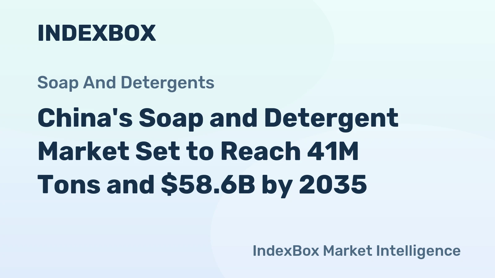 China's Soap and Detergent Market Set to Reach 41M Tons and $58.6B by 2035