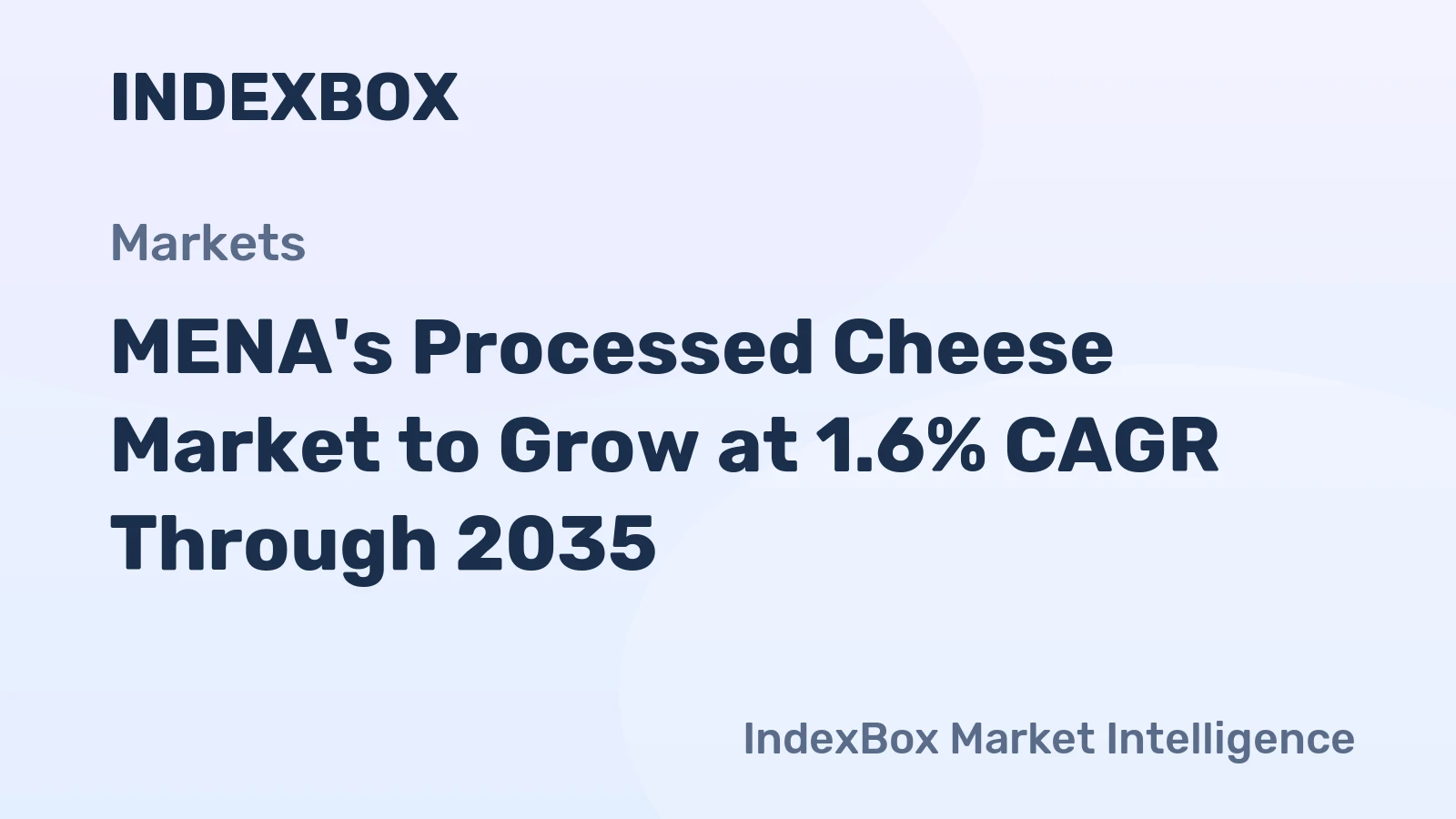 MENA's Processed Cheese Market to Grow at 1.6% CAGR Through 2035