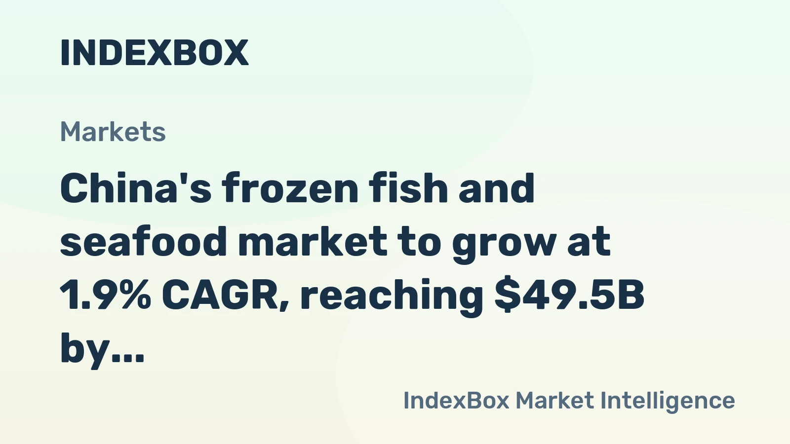 China's frozen fish and seafood market to grow at 1.9% CAGR, reaching $49.5B by 2035, driven by rising demand.
