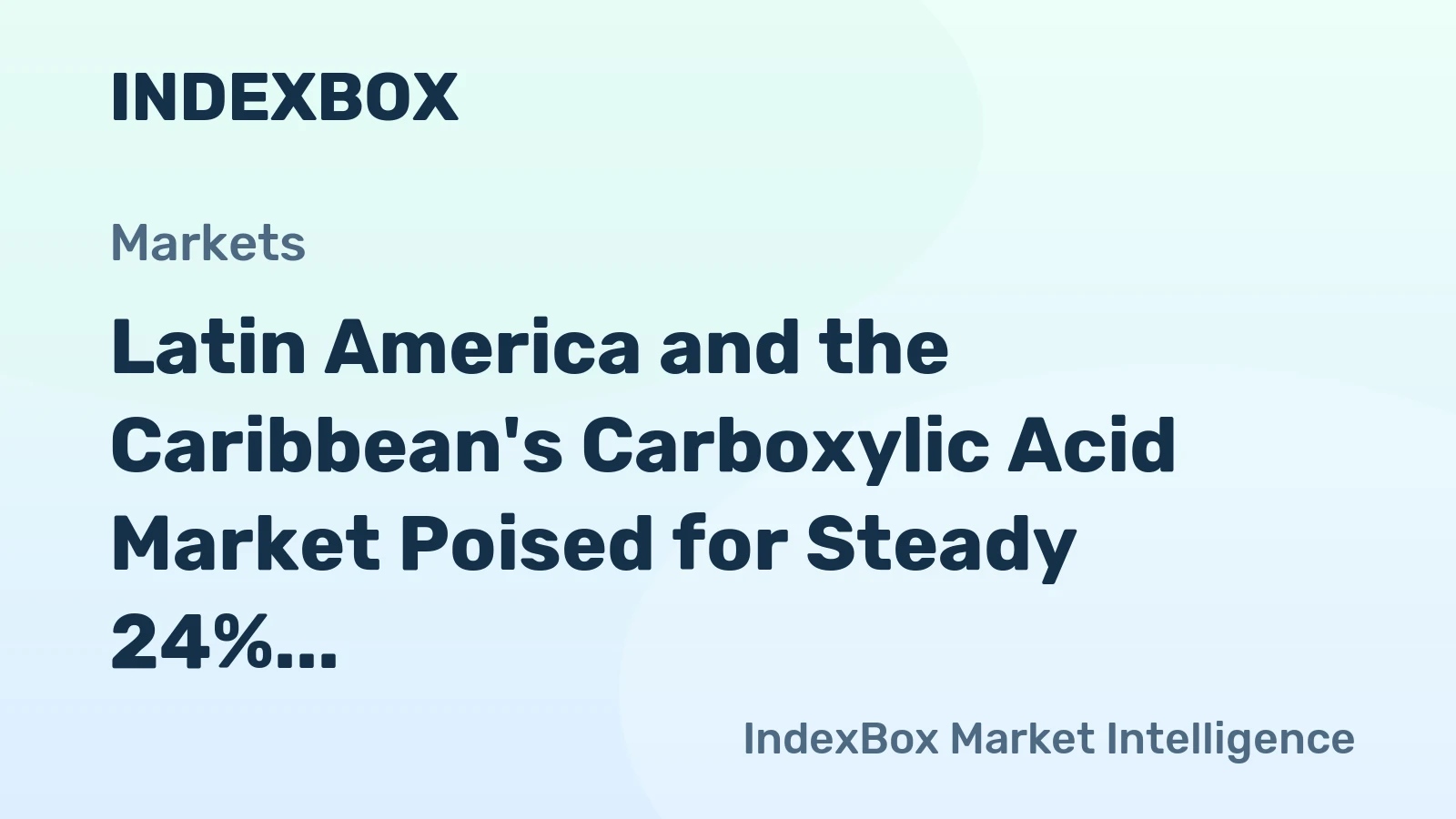 Latin America and the Caribbean's Carboxylic Acid Market Poised for Steady 24% CAGR Growth Through 2035